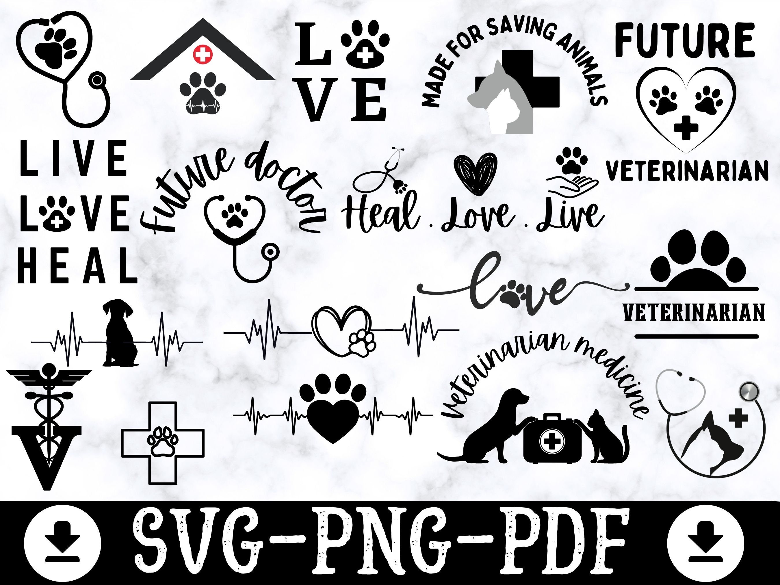 Veterinarian Svg Bundle , Veterinarian for Cricut Cut File, Silhouette ...