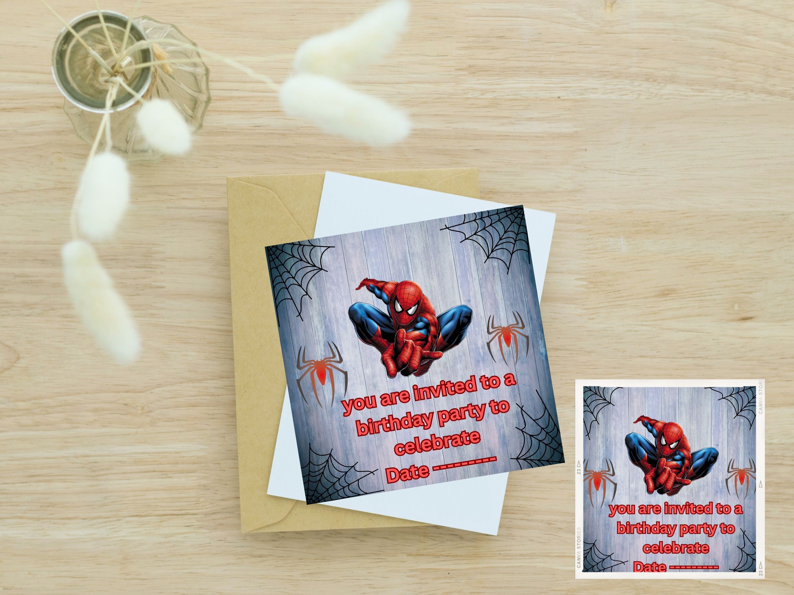 Spiderman Invitationspiderman Invitation Template - Etsy