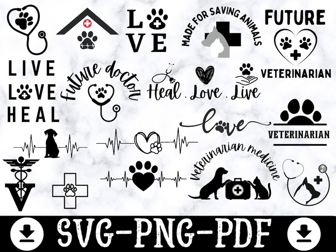 Veterinarian Svg Bundle , Veterinarian for Cricut Cut File, Silhouette ...