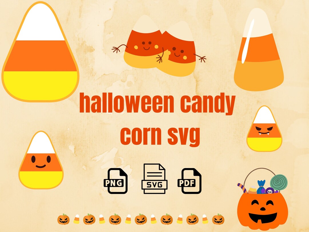 Halloween Candy Corn SVG, Printable Clipart PNG, Cute Kids Cut File ...