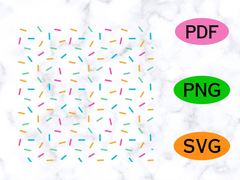 Sprinkle Pattern SVG Bundle, Confetti, Baking, Cake, Birthday ...