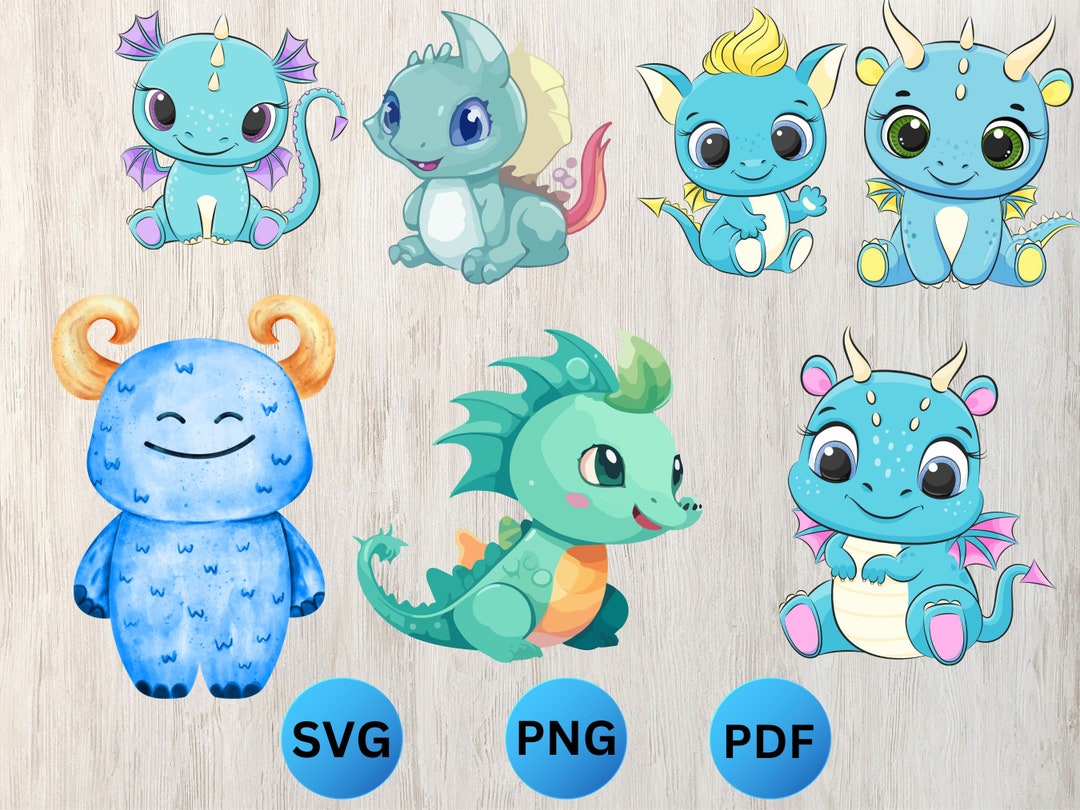 Cute Baby Monster SVG Bundle, Baby Monster SVG, Cute Baby Monster ...