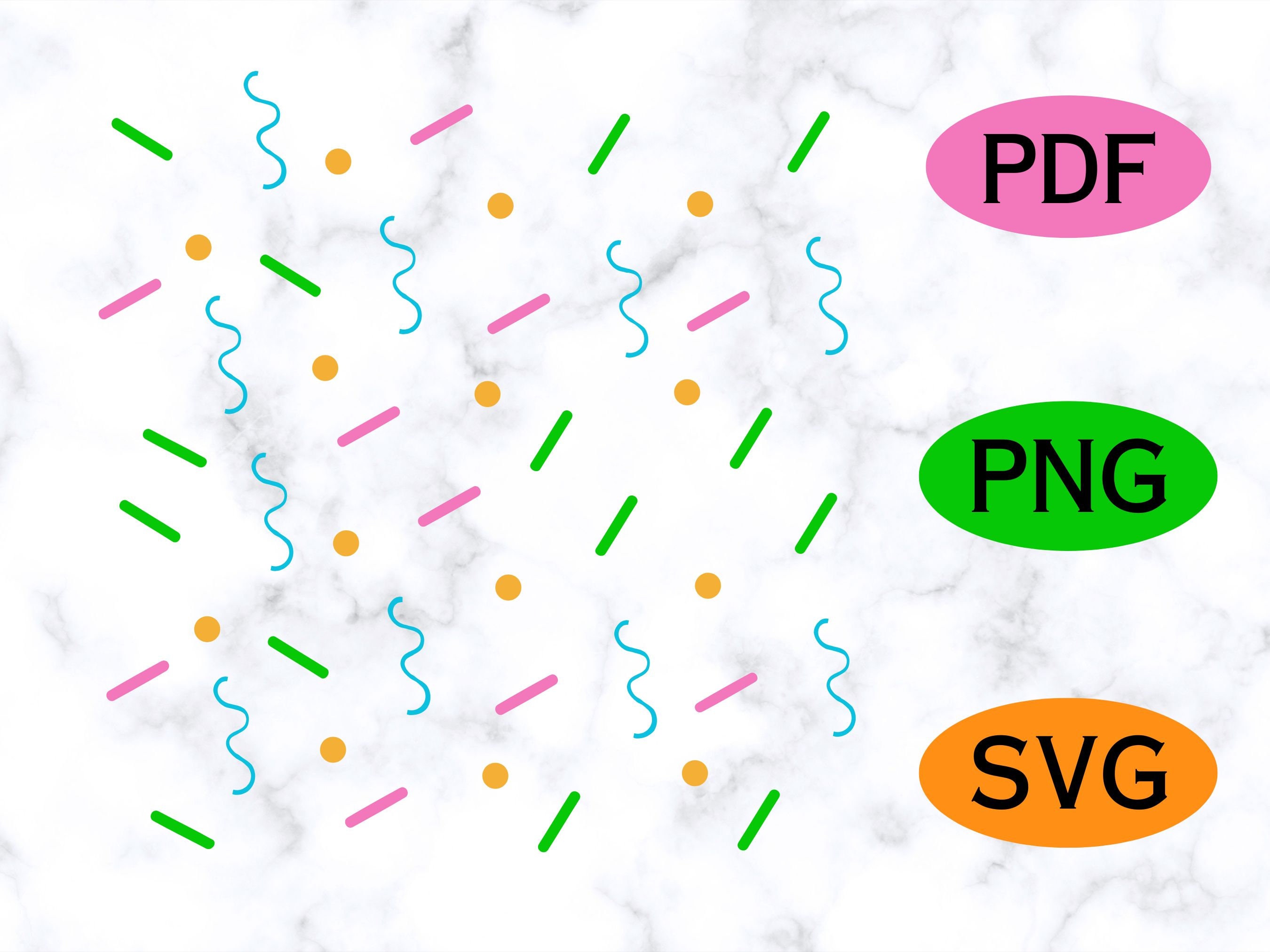 Sprinkle Pattern SVG Bundle, Confetti, Baking, Cake, Birthday ...