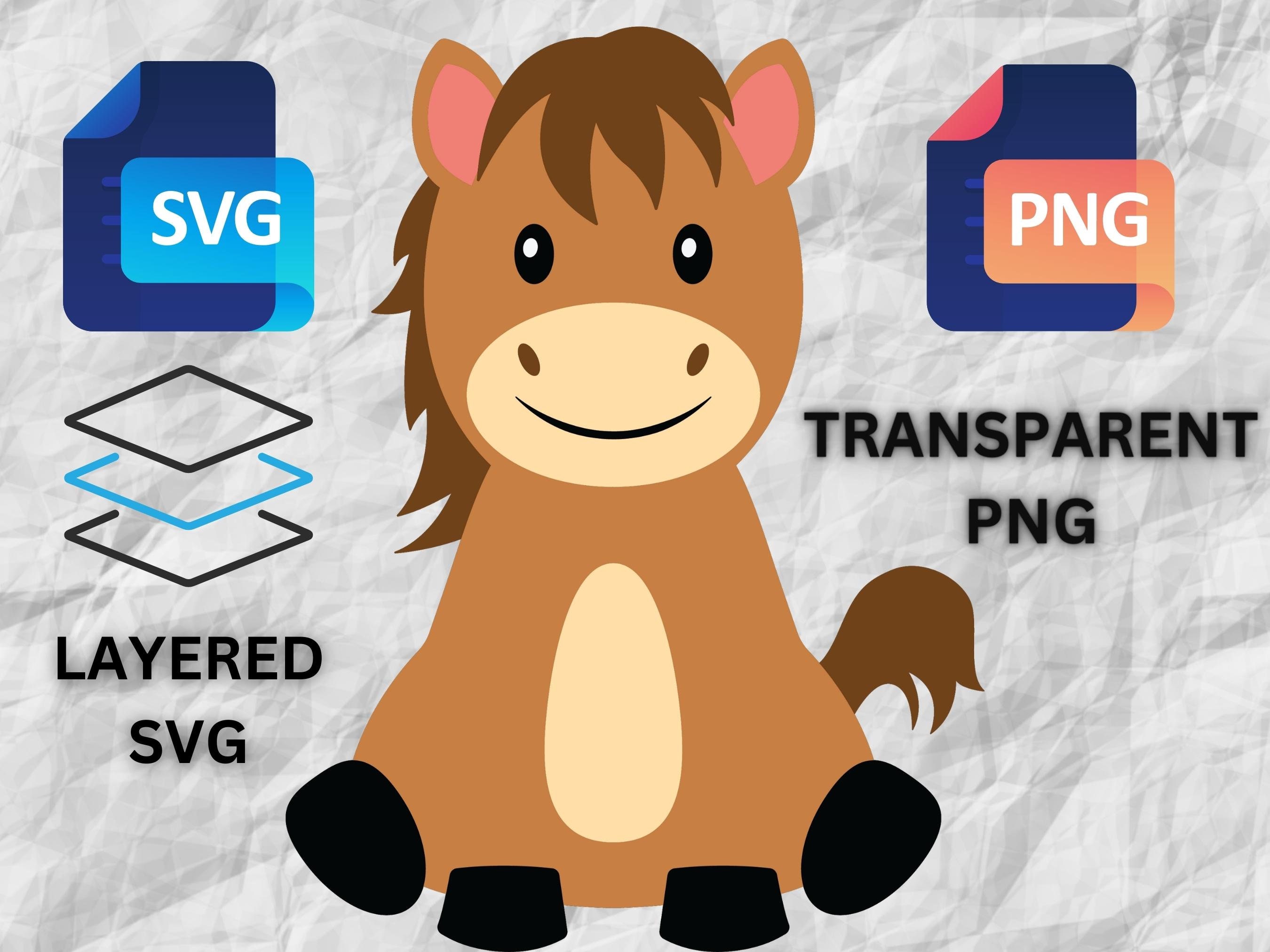 Cute and Funny Horse SVG Free, Baby Horse SVG, Farm Animals SVG - Etsy