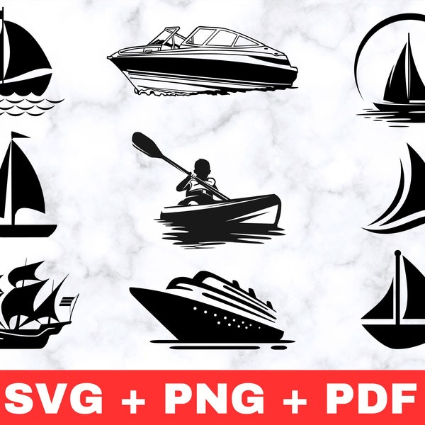 Boat Svg - Etsy