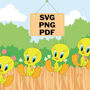 Tweety Svg,tweety Bird Digital,layered,silhouette,instant Download Clip ...