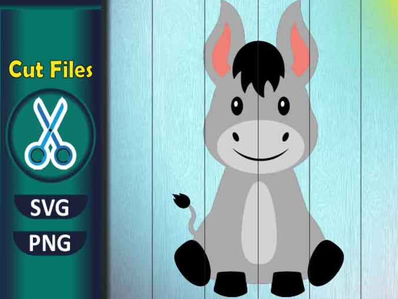 Cute Donkey SVG Free, Baby Donkey SVG, Farm Animals SVG - Etsy