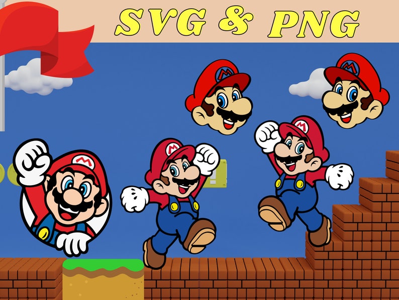 Super Mario Svg,super Mario Png,super Mario Clipart,super Mario Digital ...