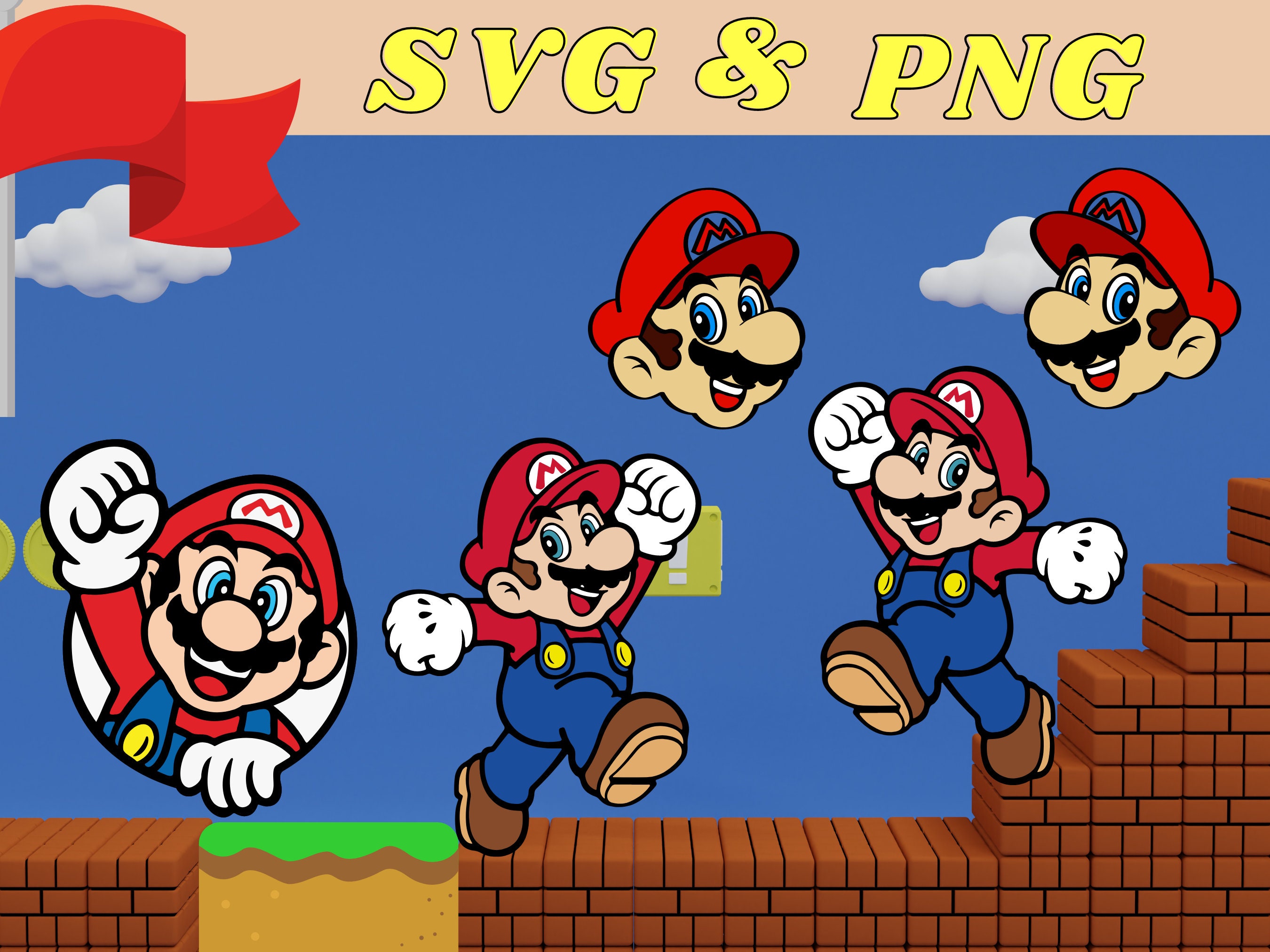 Super Mario Svg,super Mario Png,super Mario Clipart,super Mario Digital ...