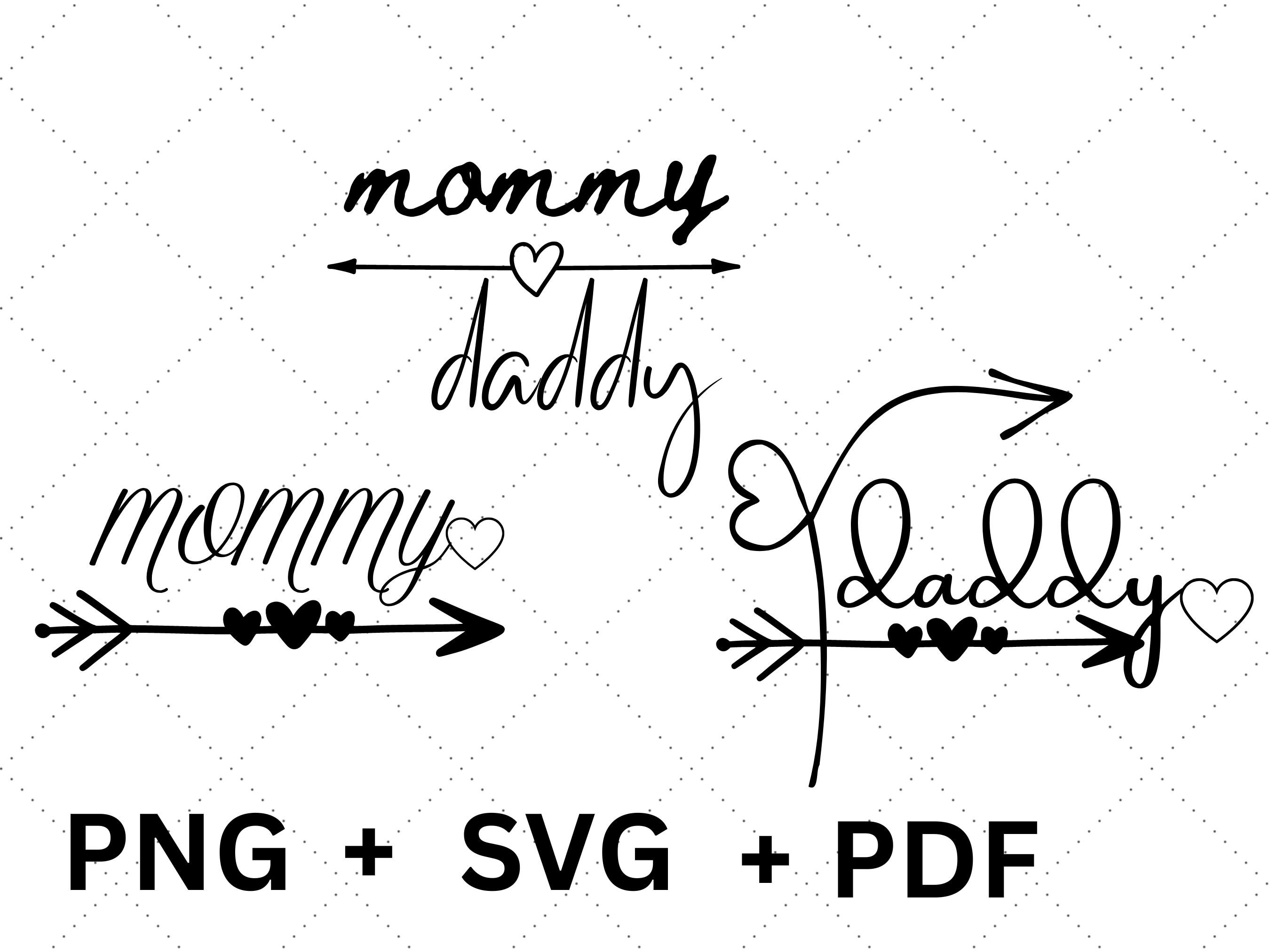 Mommy Svg Fonts Bundle Daddy Svg , Mom and Dad SVG, Mommy SVG, Daddy ...
