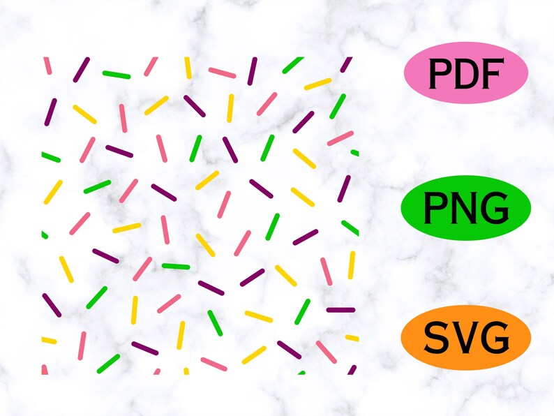 Sprinkle Pattern SVG Bundle, Confetti, Baking, Cake, Birthday ...