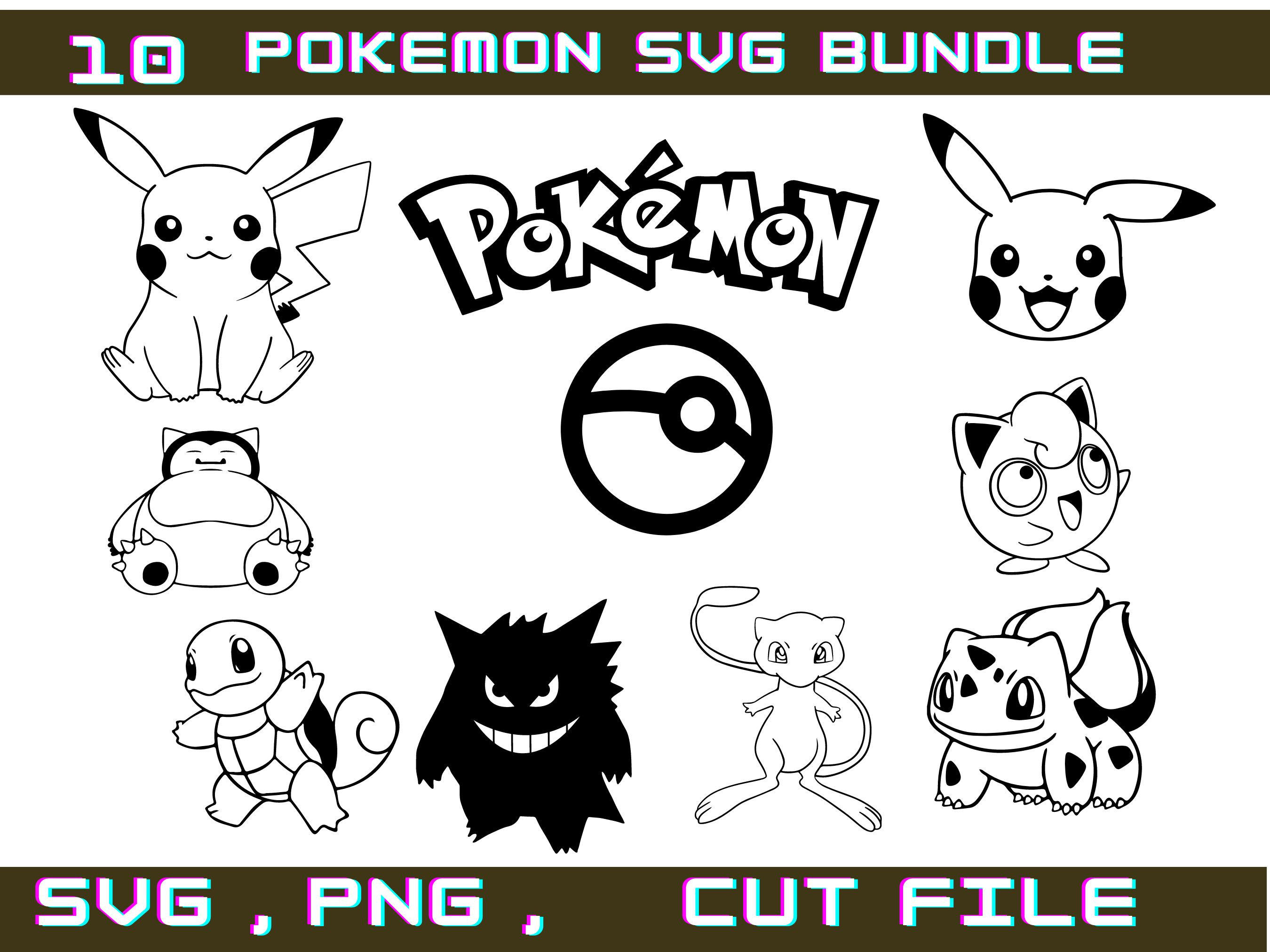 Pokemon Svg Pokemon Bundle Svg Pikachu Svg Pokemon Friends Svg Etsy