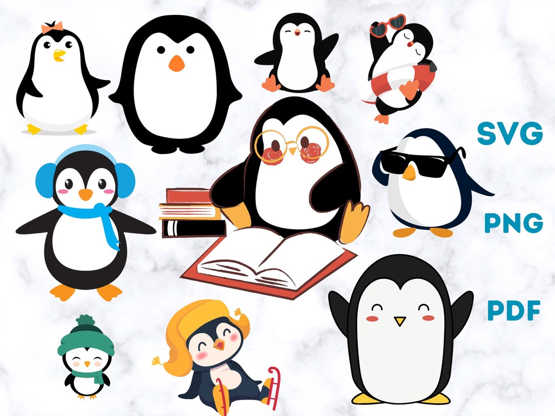 Penguin SVG BUNDLE, Penguin Clipart , Penguin SVG Cut Files for Cricut ...