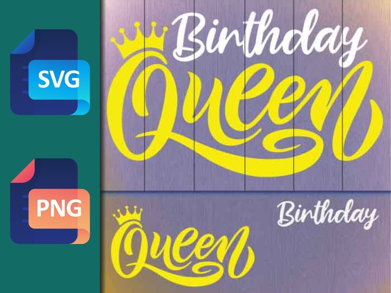 Cute Birthday Queen Girl SVG Fonts Png - Etsy