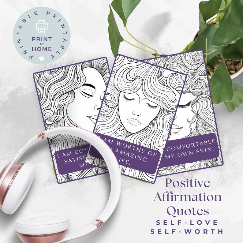 Positive Affirmation Cards, Printable Quotes, Daily Manifest, Teen Girl ...