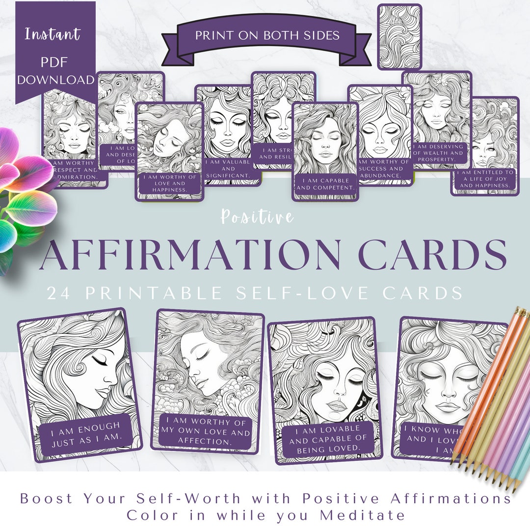Positive Affirmation Cards, Printable Quotes, Daily Manifest, Teen Girl ...