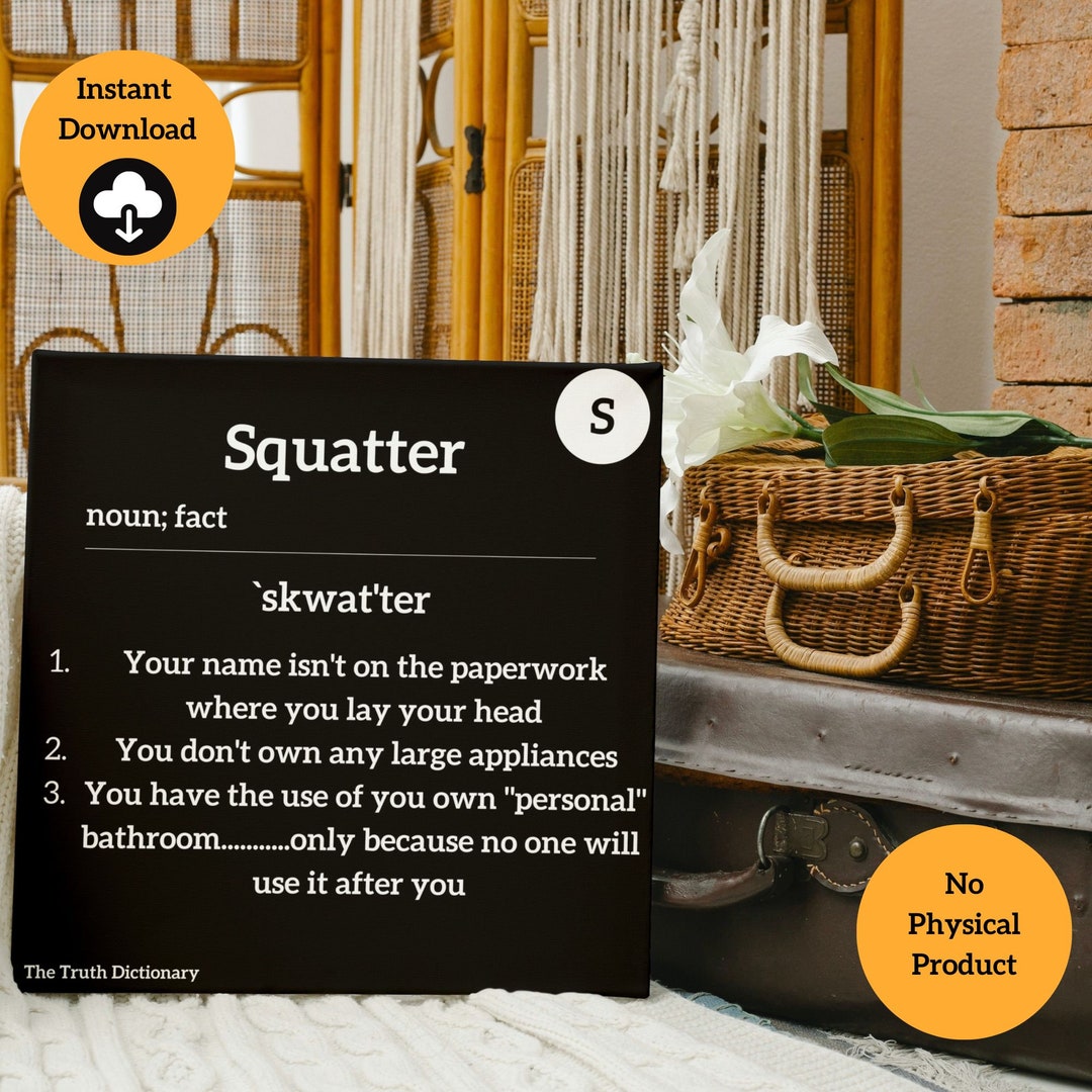 Squatter black Background - Etsy
