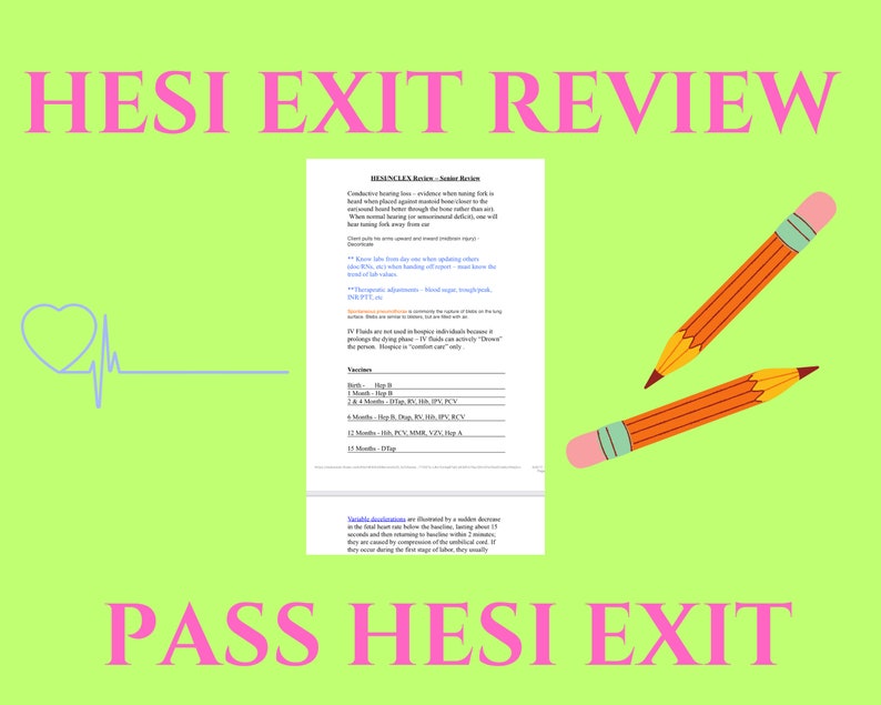 HESI EXIT REVIEW! Lpn & Rn Pass Your Hesi Exit in 2023 With This ...