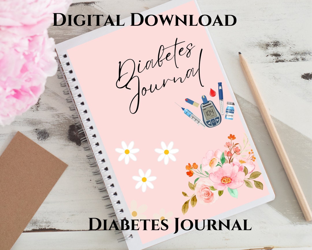 Diabetes Weekly Journal for Digital Download, Blood Sugar Log Book ...
