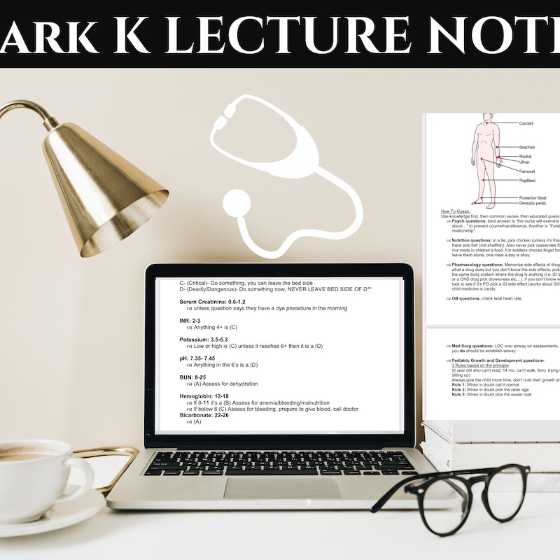 Mark K Lecture Notes - Etsy