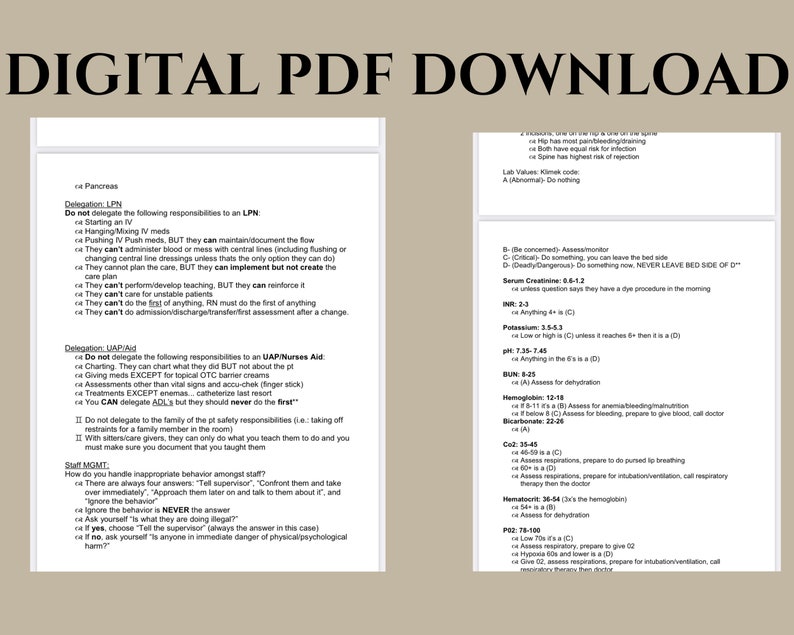 MARK K LECTURE NOTES 2023 Great Studying Tool for Lpn and Rn Notes of ...