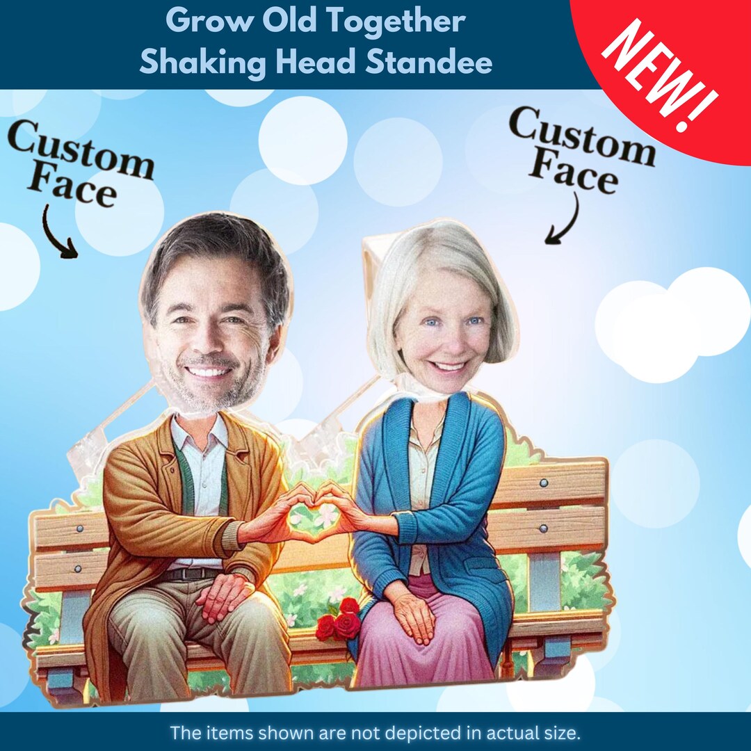 Custom Standee / Cake Topper Grow Old With Me Standee Gift for Grandma ...