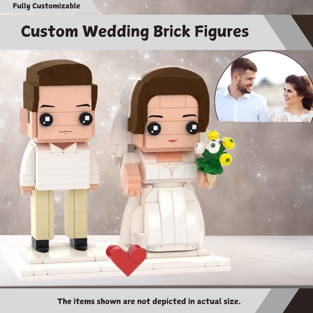 Custom Brick Couple Figures | Full Body Mini Figures Gift for Couples ...