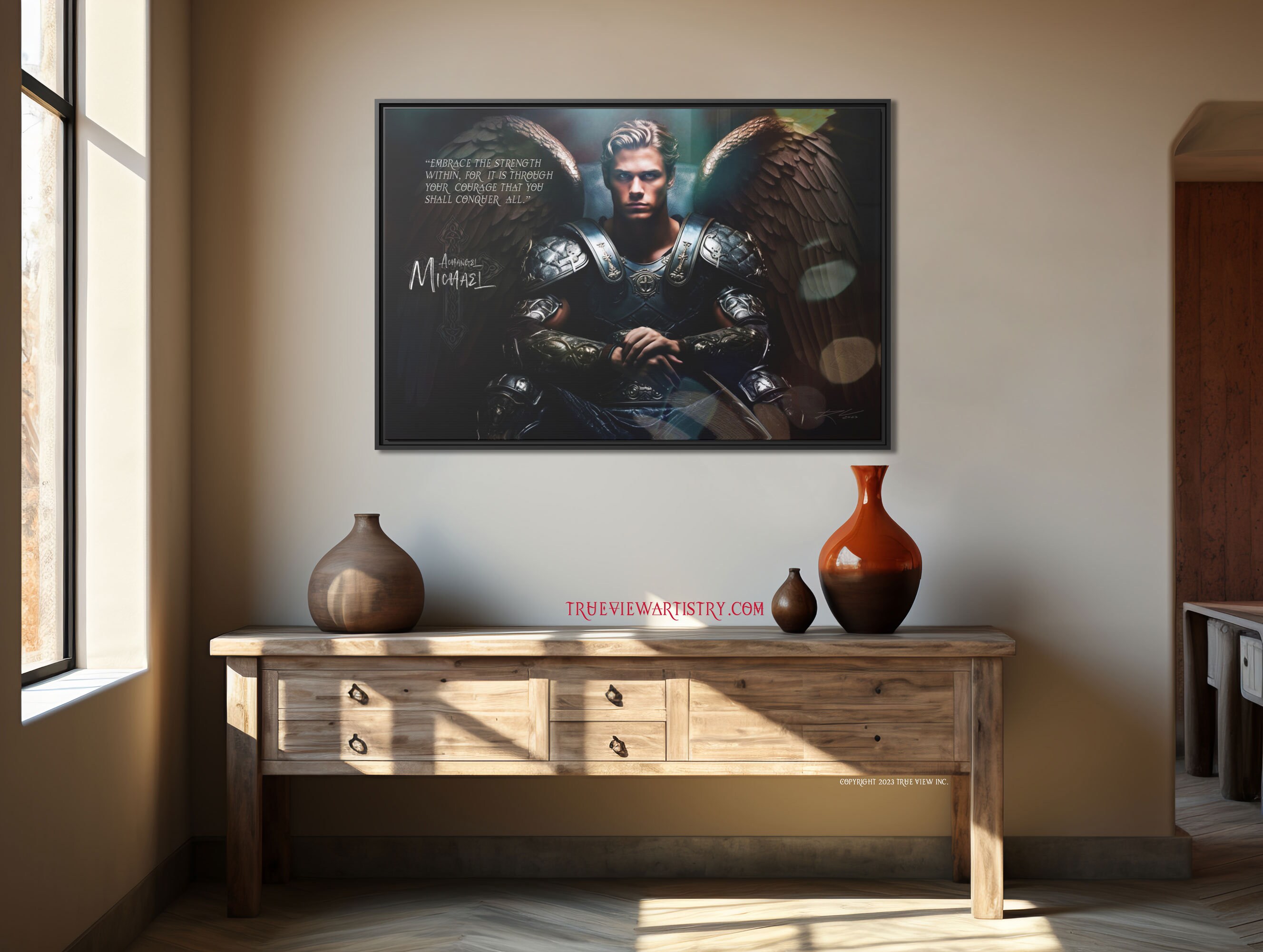 ARCHANGEL MICHAEL WALL Art, Spirit Guide, Protection Wall Art, Wall Art ...