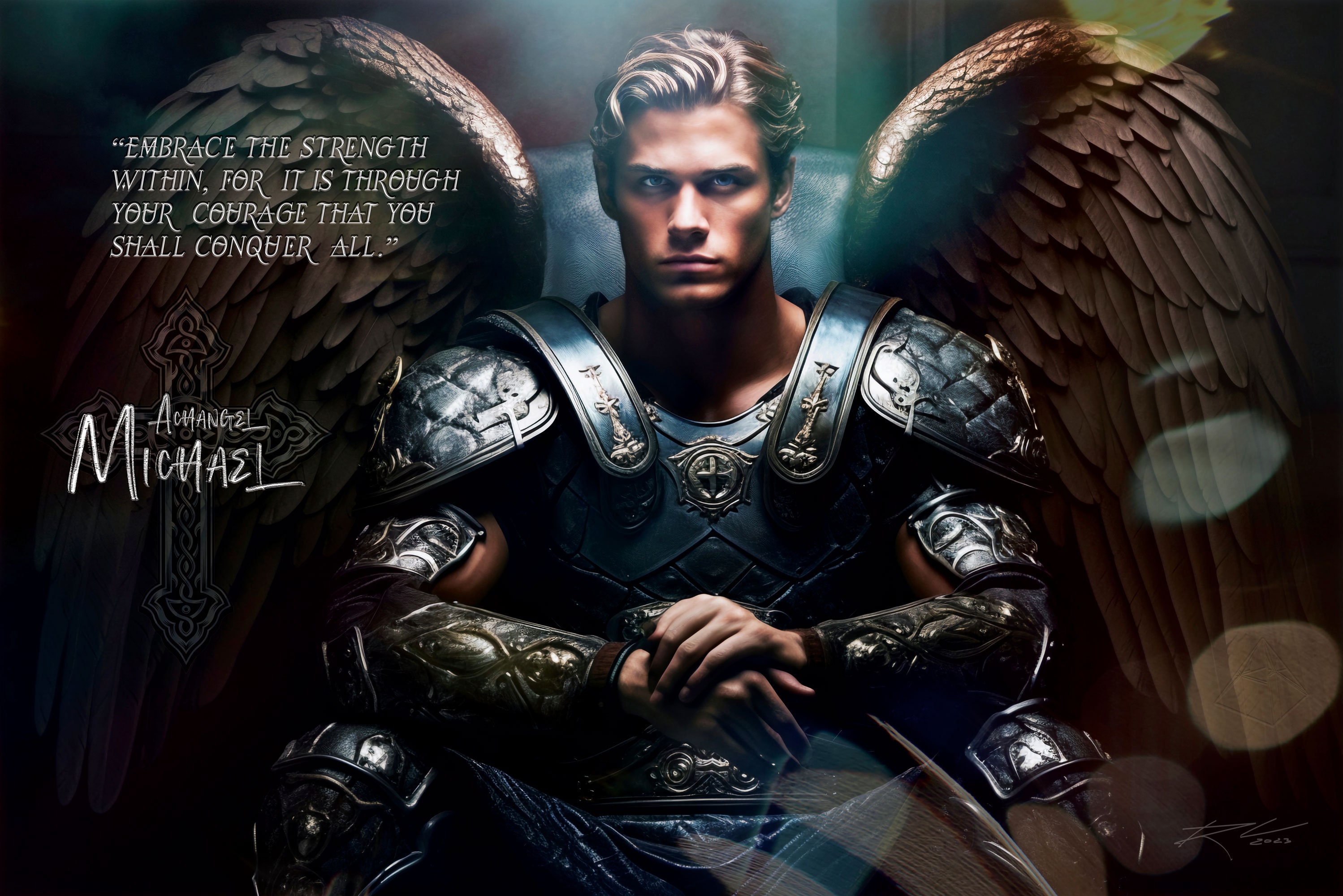 ARCHANGEL MICHAEL WALL Art, Spirit Guide, Protection Wall Art, Wall Art ...