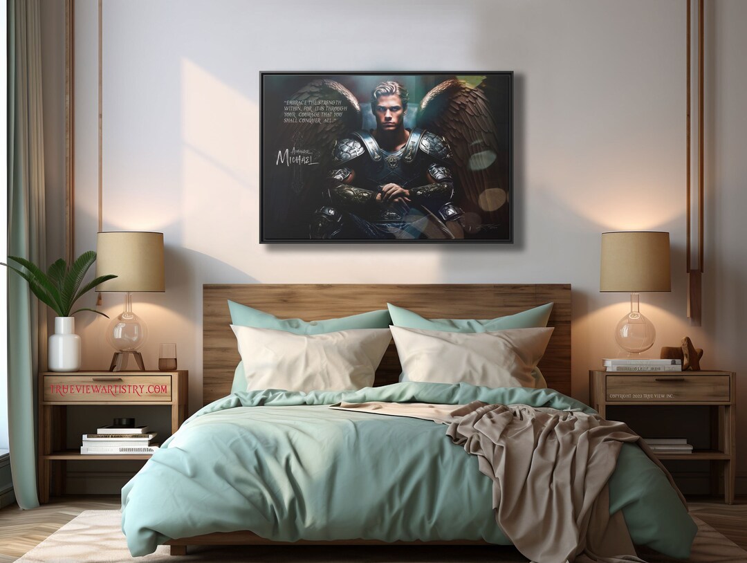 ARCHANGEL MICHAEL WALL Art, Spirit Guide, Protection Wall Art, Wall Art ...