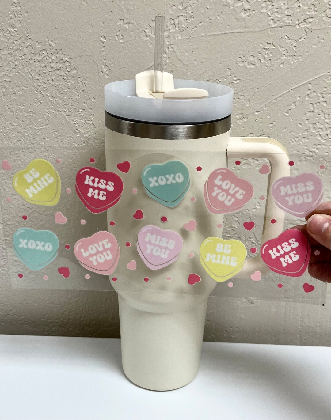 Conversation Hearts UV DTF Cup Wrap - Etsy