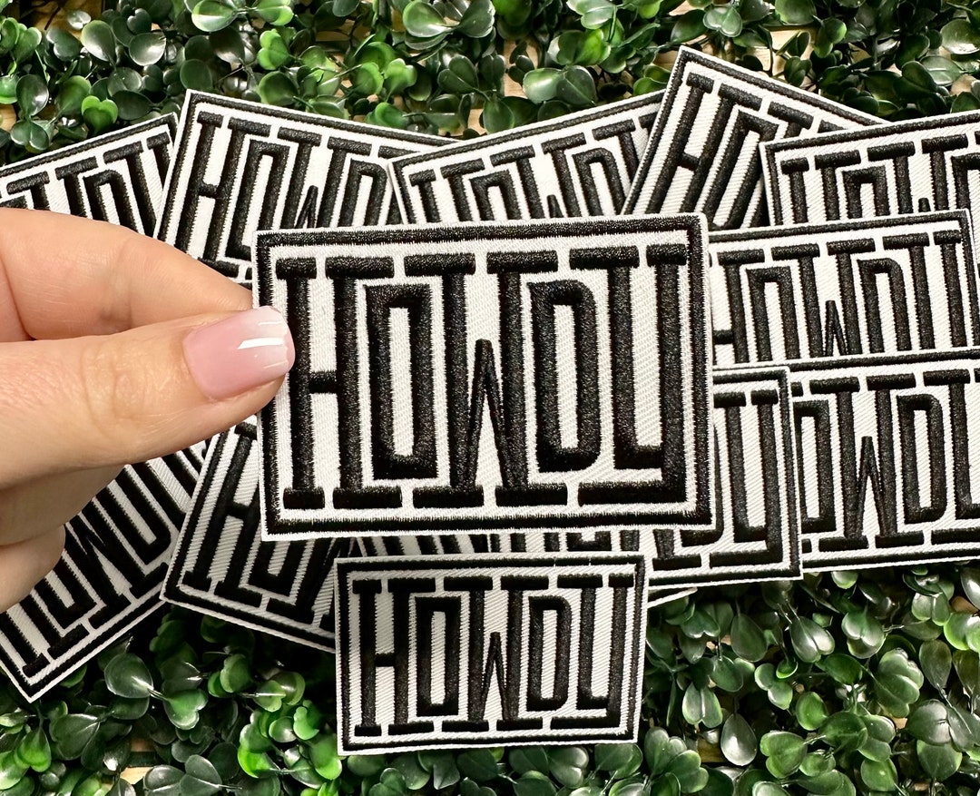 Black Howdy Iron on Patch - Etsy