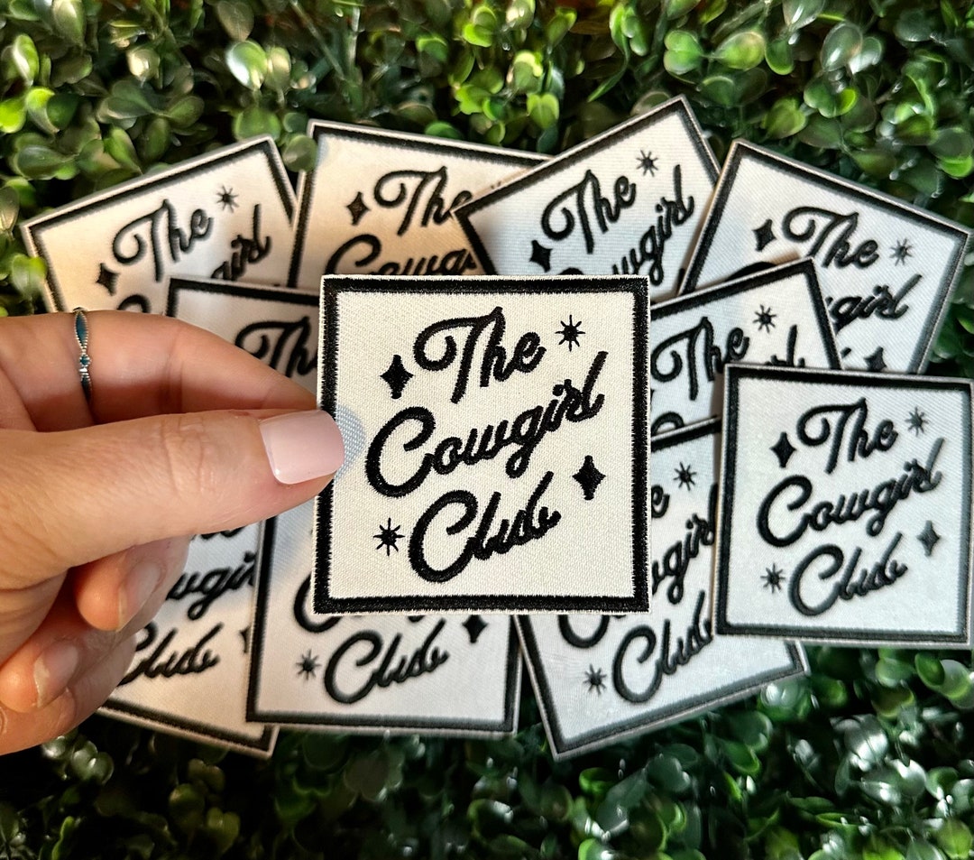 White the Cowgirls Club Iron on Patch - Etsy