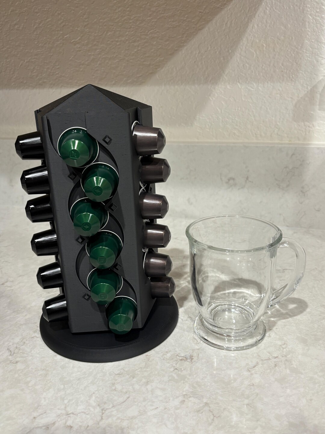 Nespresso Pod Holder | Coffee Capsule Organizer | Rotating Pod Tower ...