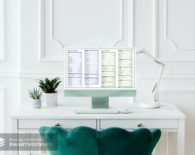 Excel (for Windows PC) Cheat Sheet Reference Guide Shortcut No-residue ...
