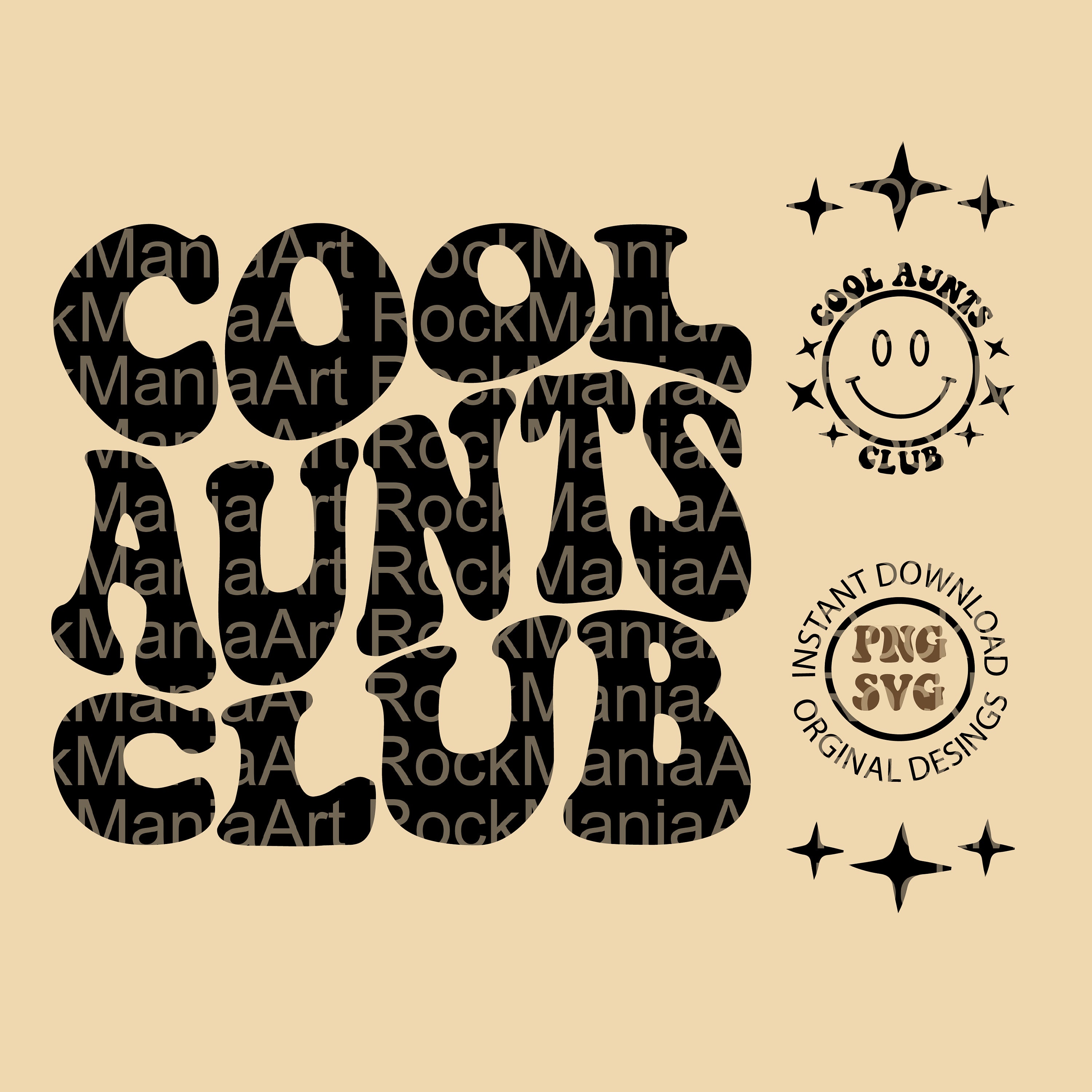 Cool Aunts Club, Cool Aunts Club SVG, Cool Aunts Club PNG, Trendy Svg ...