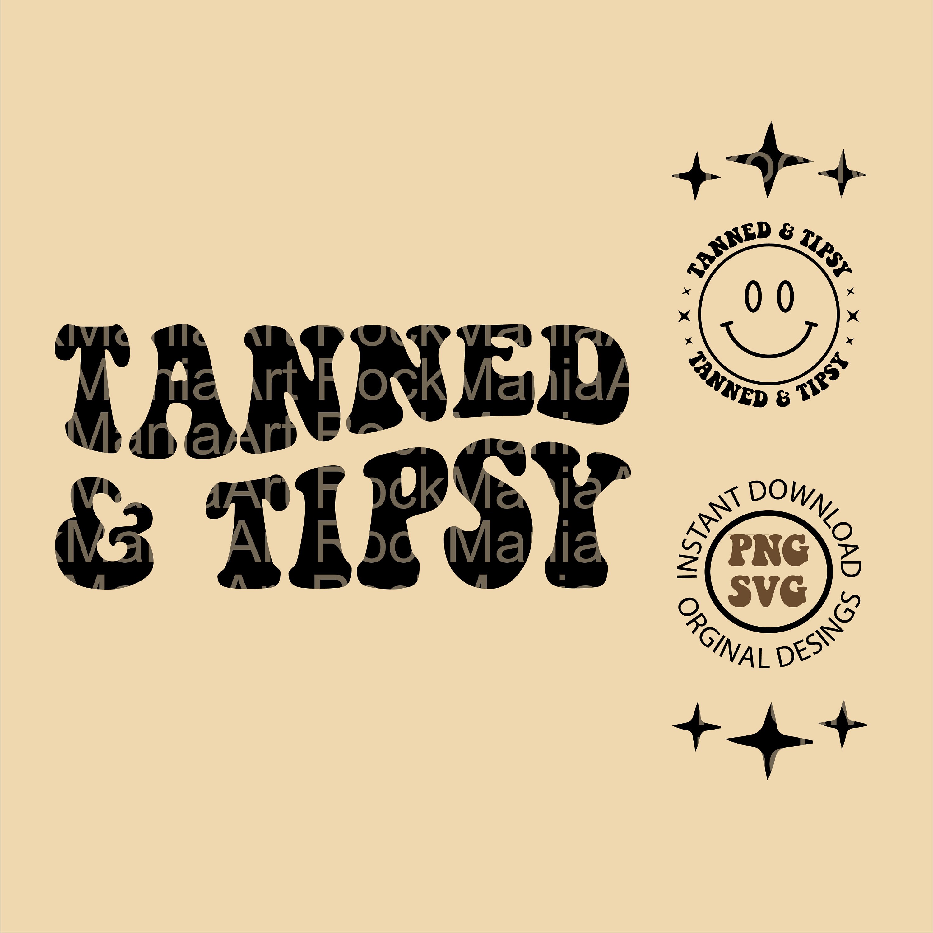 Tanned & Tipsy, Tanned and Tipsy Svg, Tanned and Tipsy Png, Trendy ...