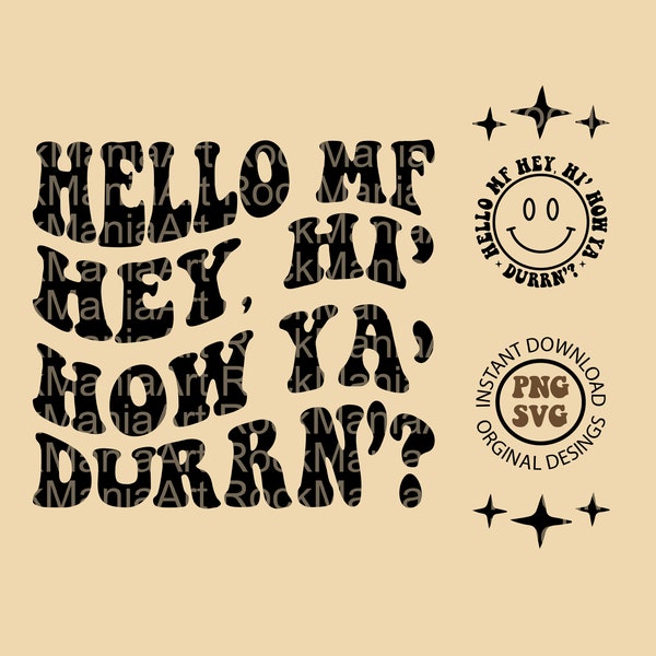 Hello Mf Svg - Etsy Australia