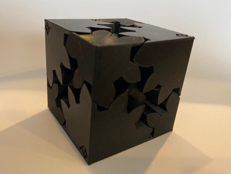 Fidget Gear Cube 3D Printed Tiktok Toy for ADHD and Stress Relief ...