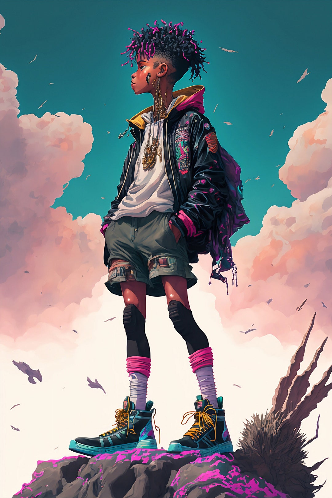 Anime Boy Poster - Etsy