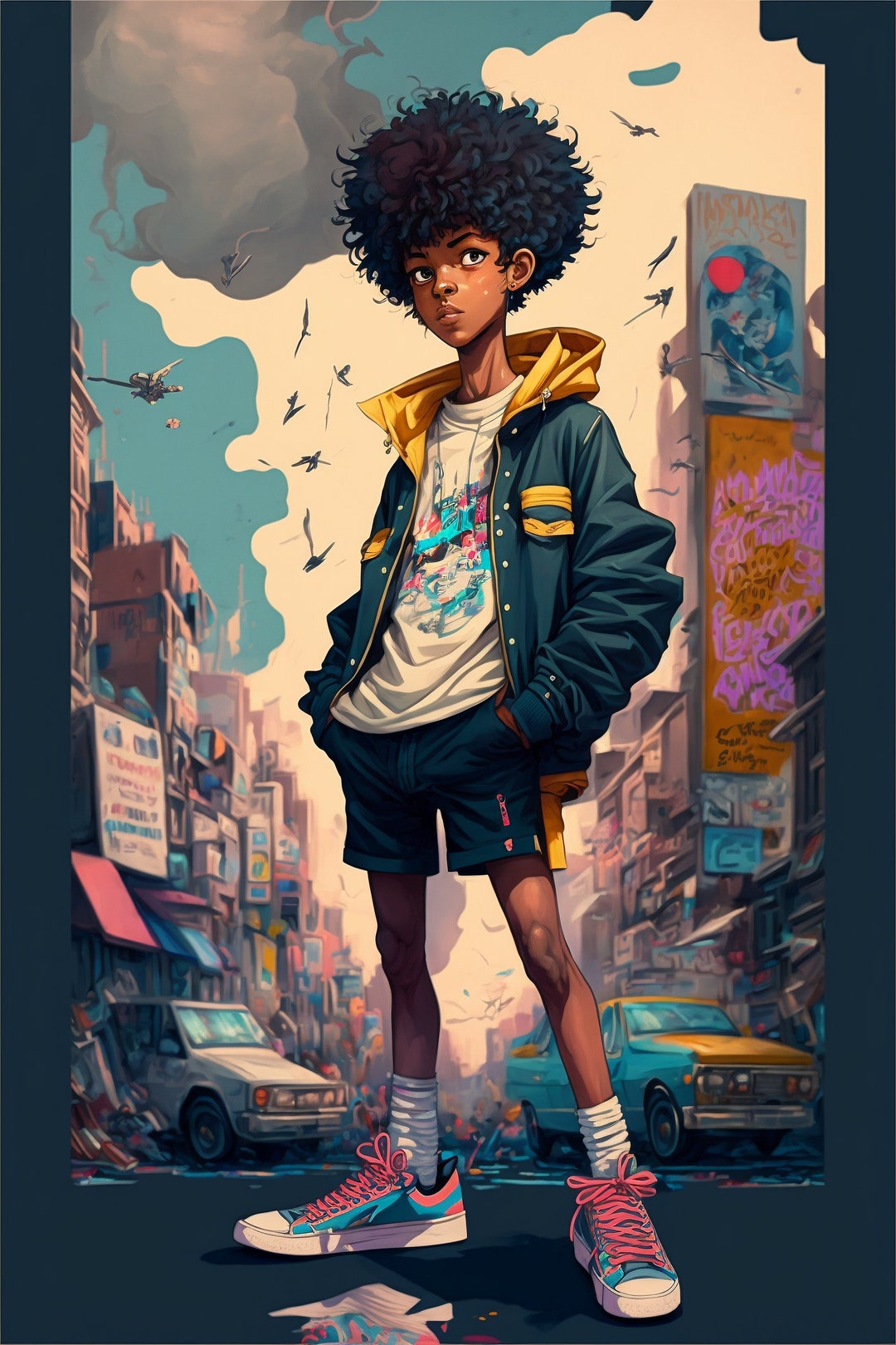 Anime Boy Print - Etsy
