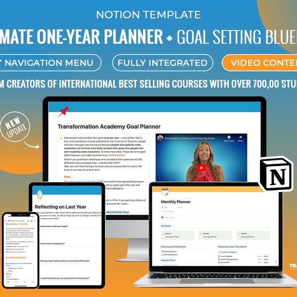 Notion Goal Tracker Template - Etsy