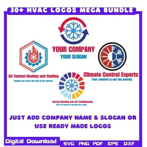 Hvac Svg, Hvac Png, Hvac Logos, Digital Download, Bundle. - Etsy Canada