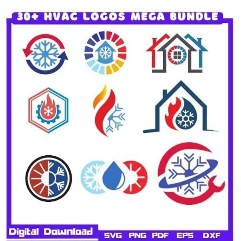 Hvac Svg, Hvac Png, Hvac Logos, Digital Download, Bundle. - Etsy