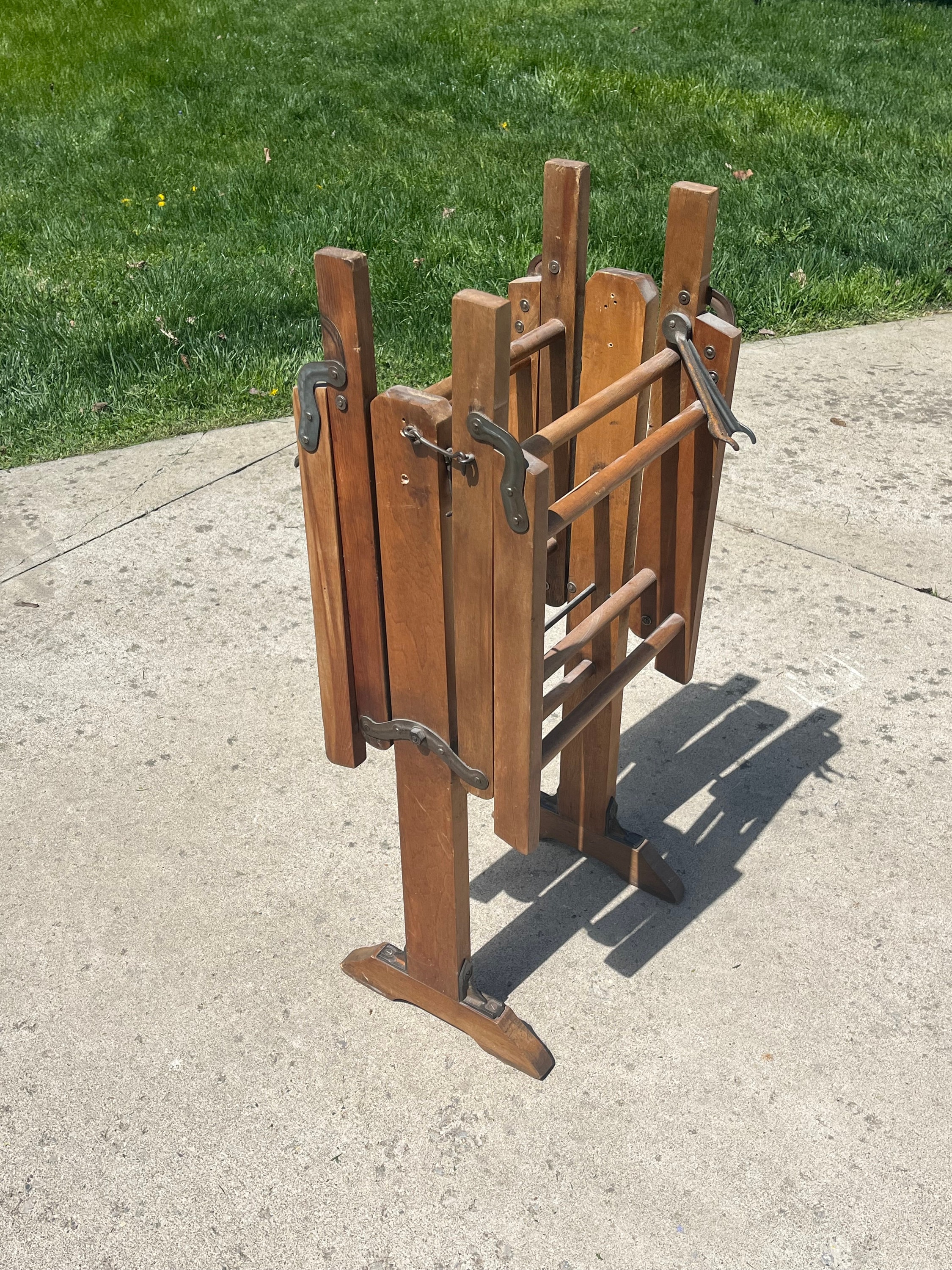 Early American Antique Wooden Laundry Stand - Home - Décor, Wash Tub ...