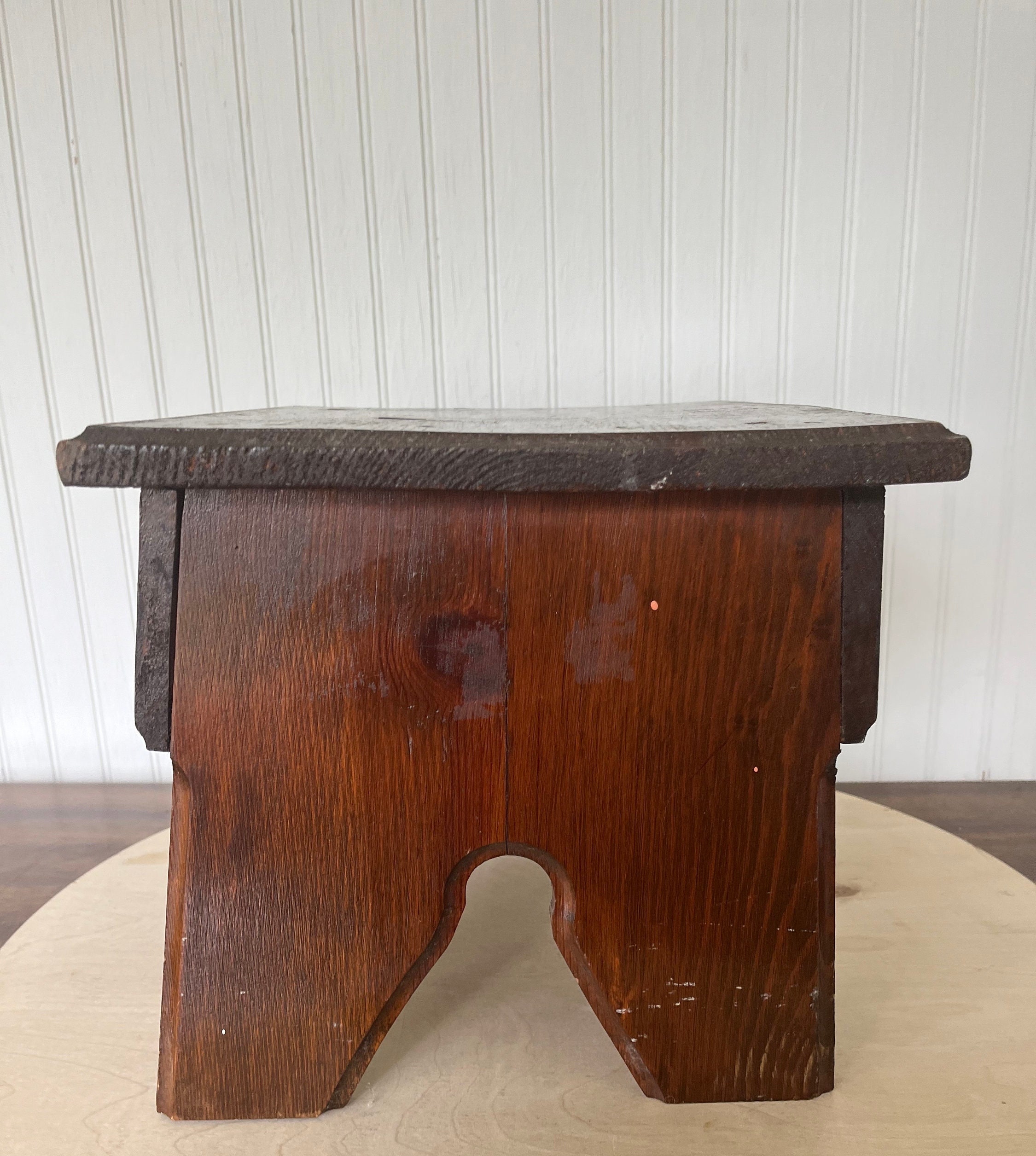 Vintage Wood Stool Foot Stool Step Stool brown Stool Bench Solid Wood ...