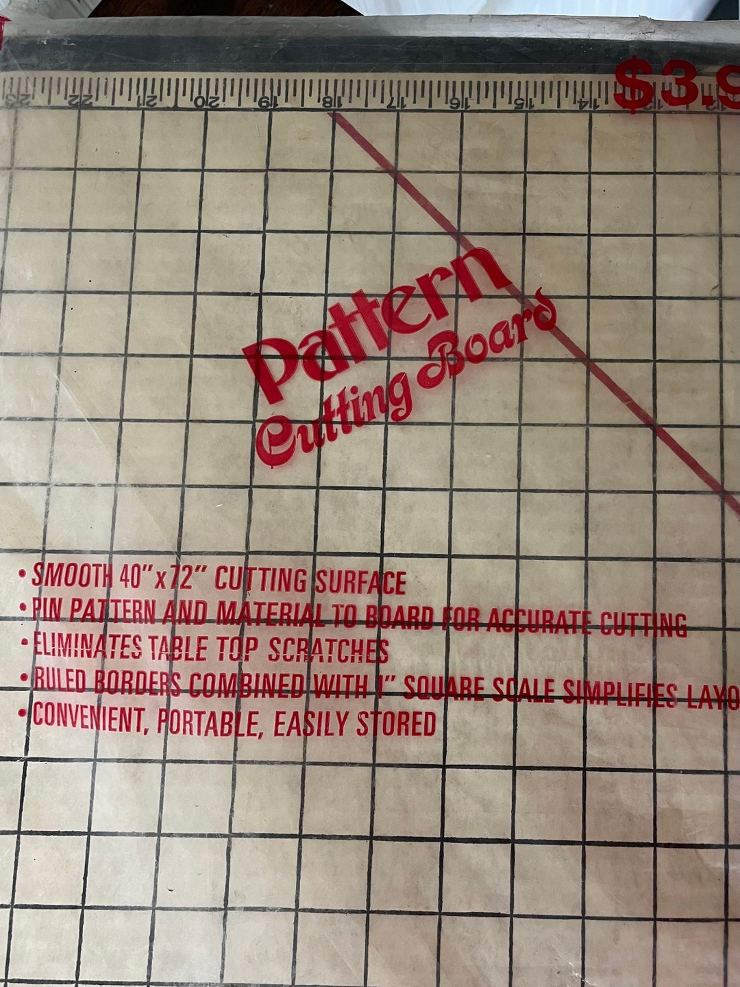 Vintage Cardboard Pattern Cutting Board 72 " X 40" - 1” SQUARE GRID - Etsy