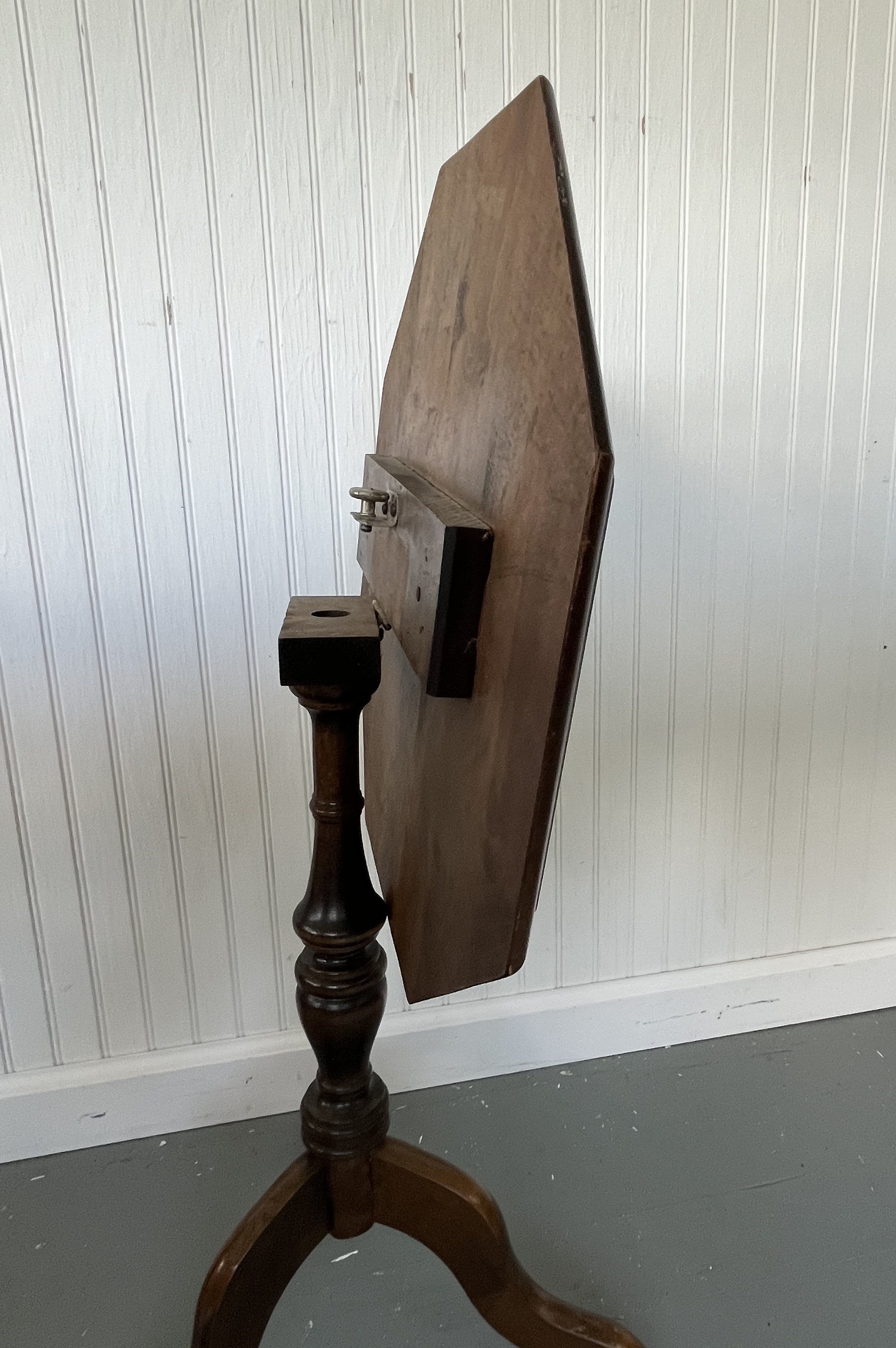 Tilt Pedestal Accent Table - Vintage Octagonal Tilt Top Pedestal Table ...