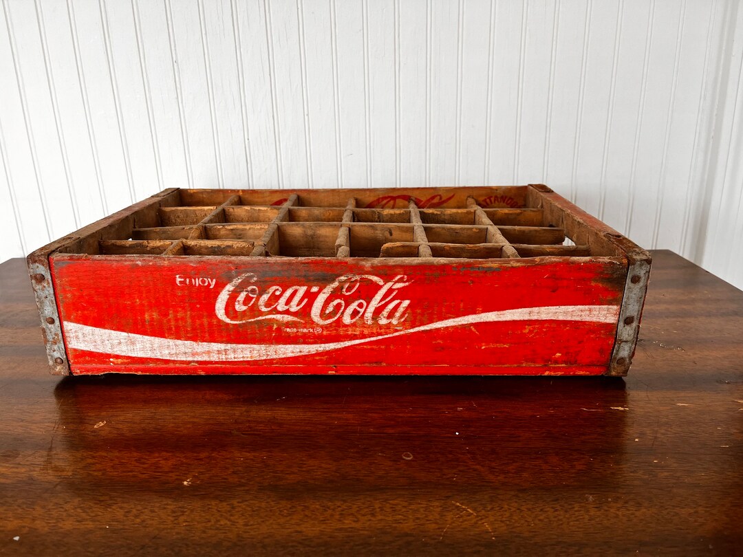 Vintage 1970s 24 Bottle Coca Cola Wood Crate From Chattanooga - Rustic ...