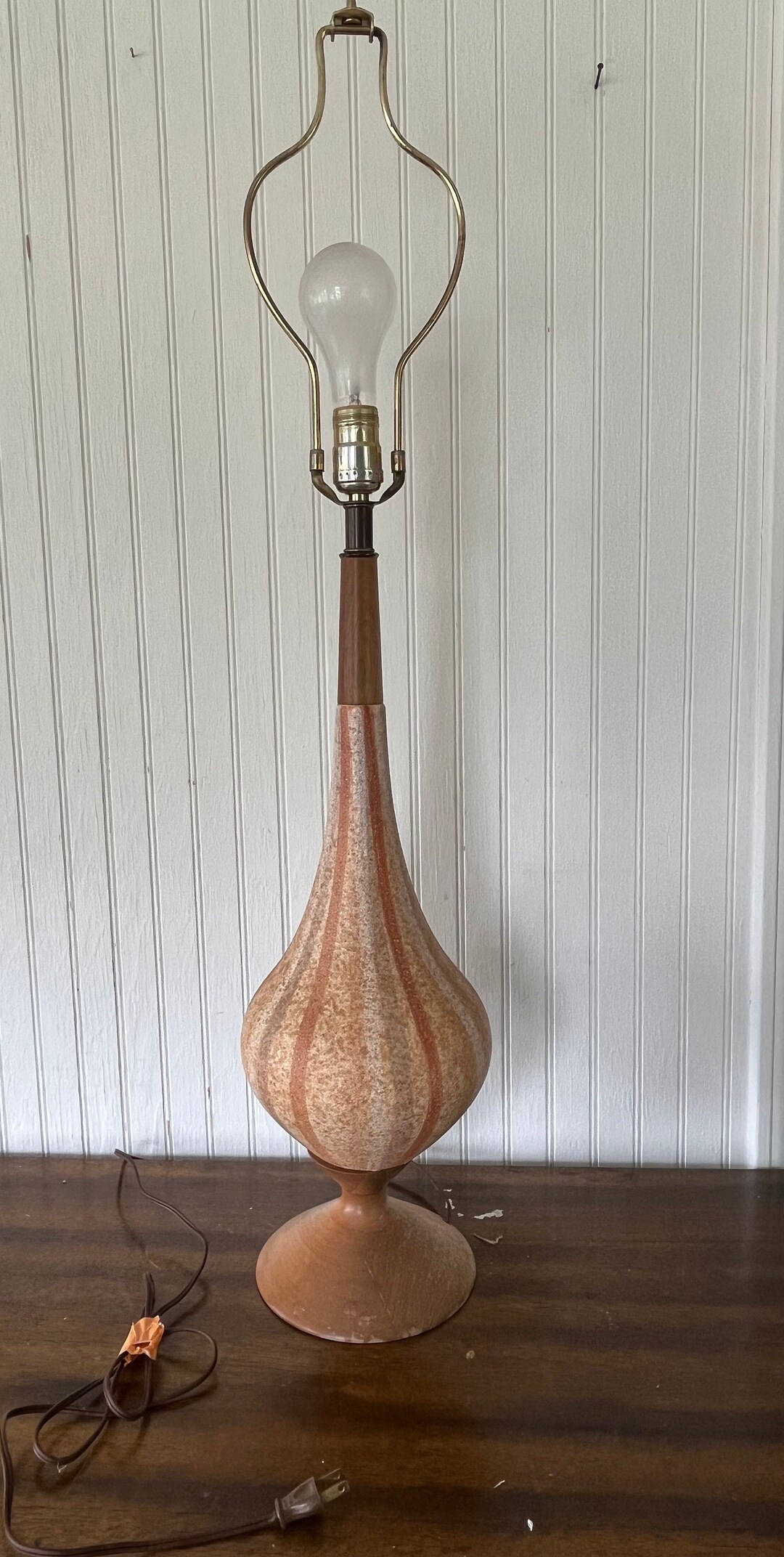 Mid Century Italian Genie Bottle Form Table Lamp - No Shade - Vintage ...